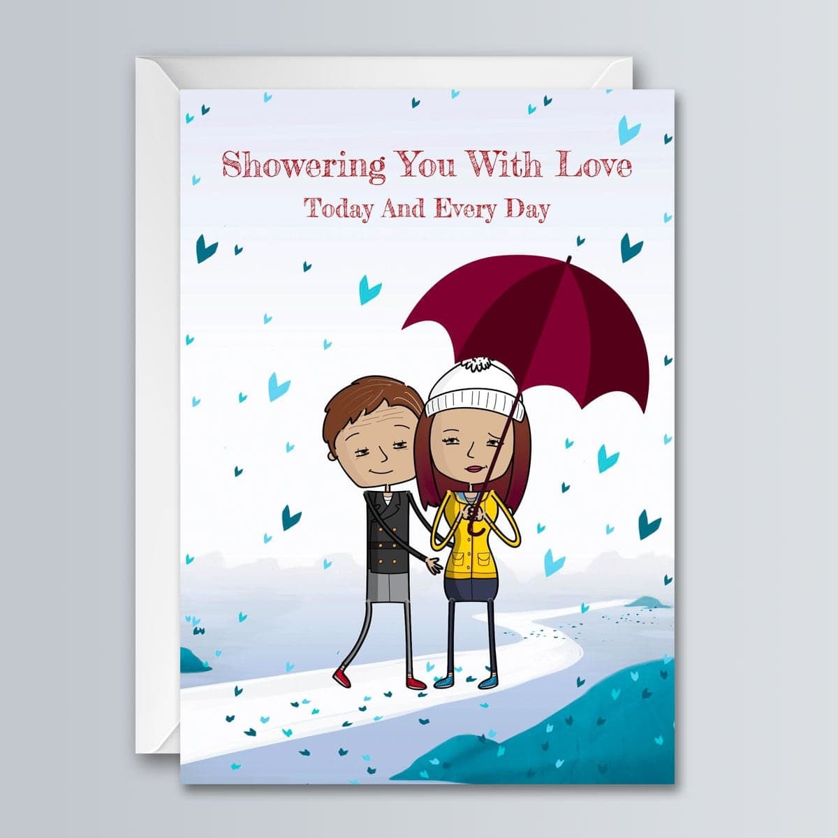 Showering You with Love Greeting Card | Personalized Romantic Cards ...